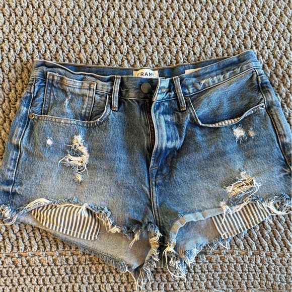 Frame Denim | Shorts | Frame Distressed Denim Shorts | Poshmark